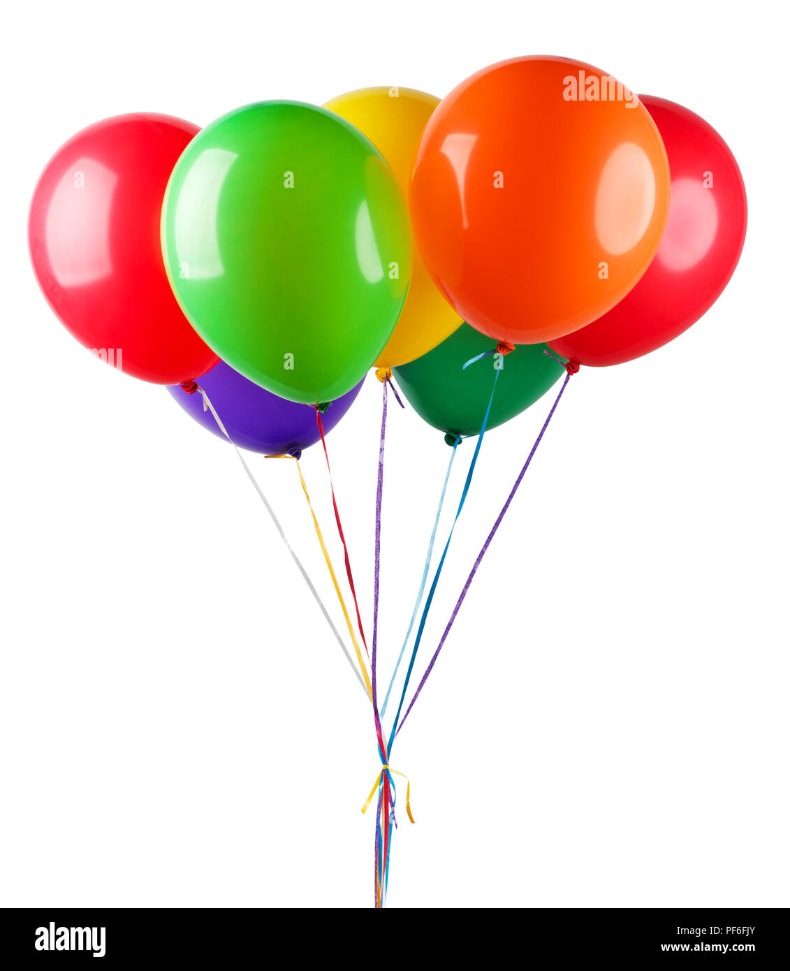 Flying balloon on white background isolated Stock Photo - Alamy