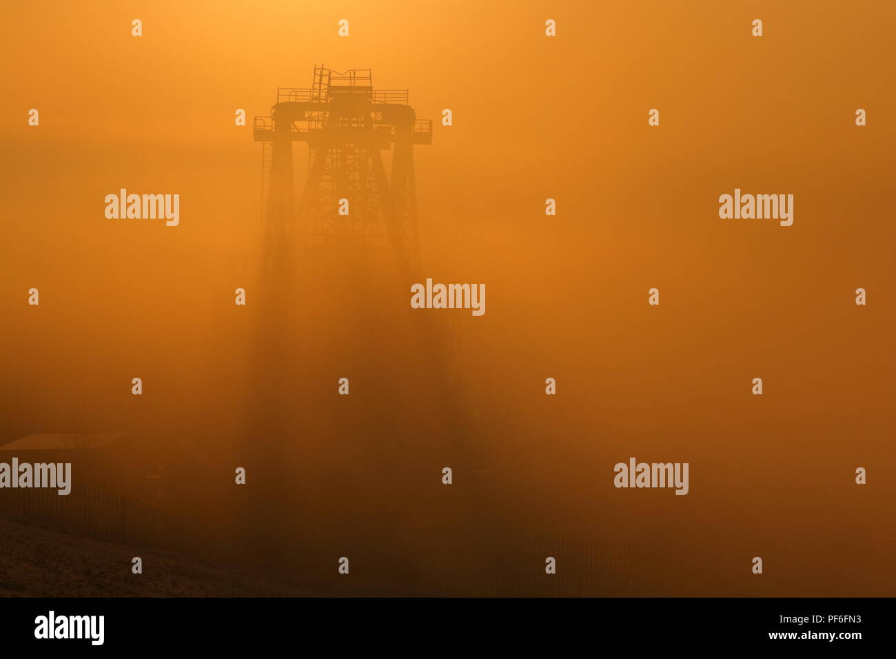 The silhouette of the BE1150 which is a preserved Walking Dragline at ...