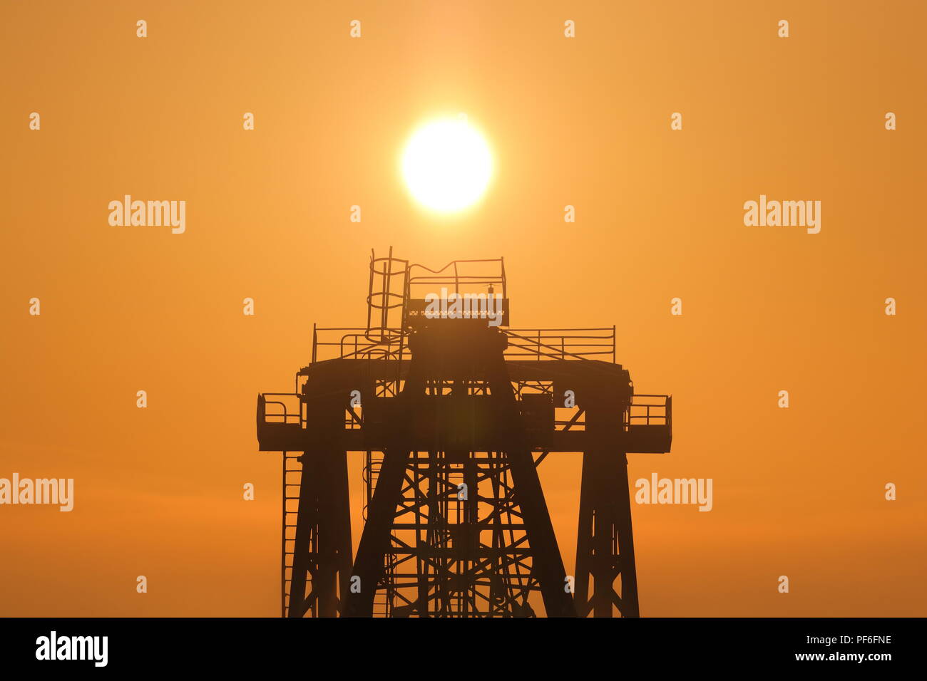 The silhouette of the BE1150 which is a preserved Walking Dragline at ...