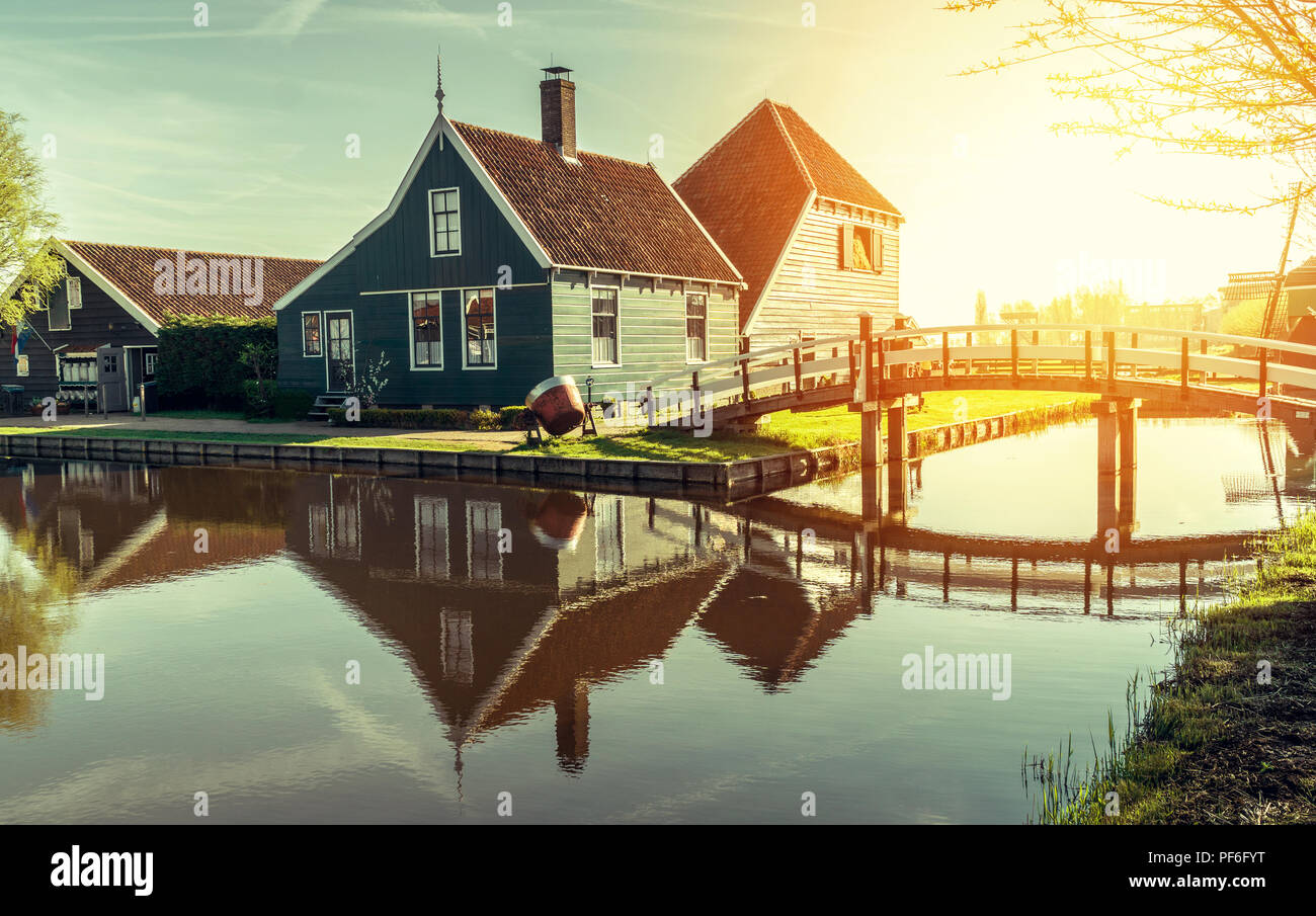 A traditional Dutch house in the sunlight, Netherlands Stock Photo - Alamy