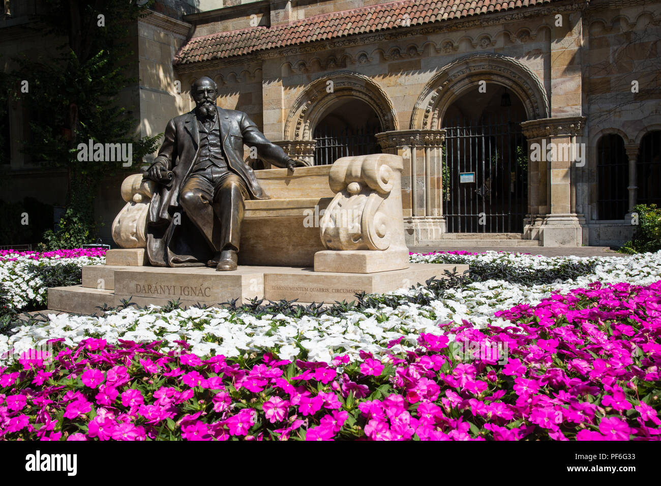 Budapest, Hungary. 14th August, 2018. A statue of Daranyi Ignac in the ...
