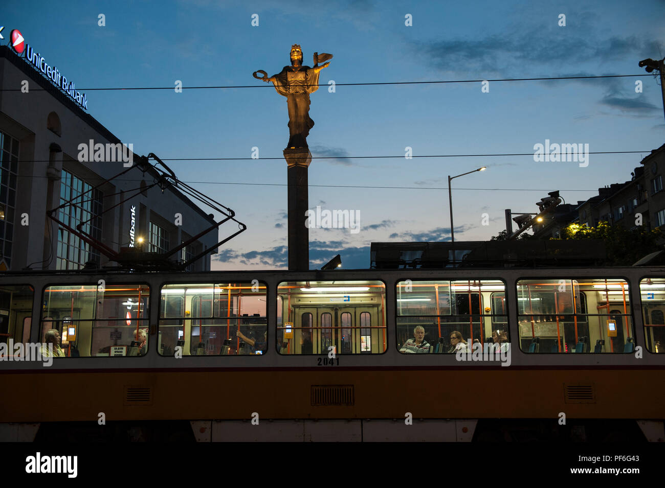 Sofia Statue at Night Sofia, Bulgaria Stock Photo - Alamy