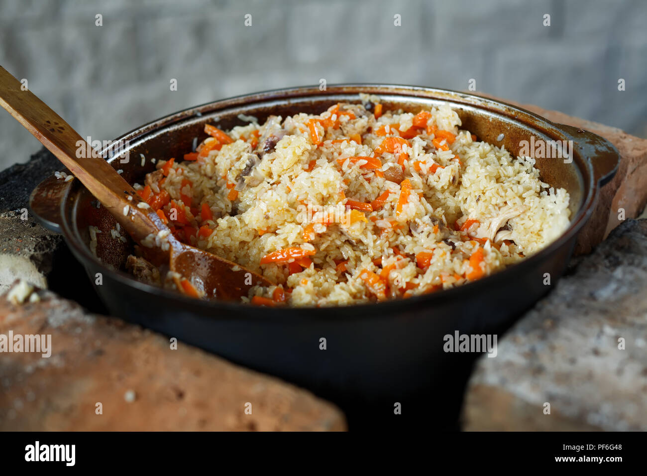 National food in Uzbekistan. Plov Stock Photo - Alamy