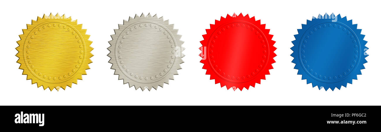 Round gold star seal copy Cut Out Stock Images & Pictures - Alamy