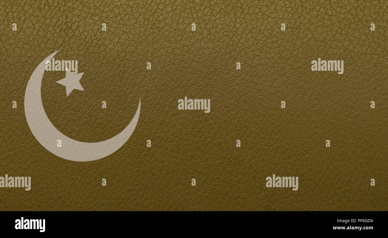 brown leather texture. background of leather, with Islamic symbols ...