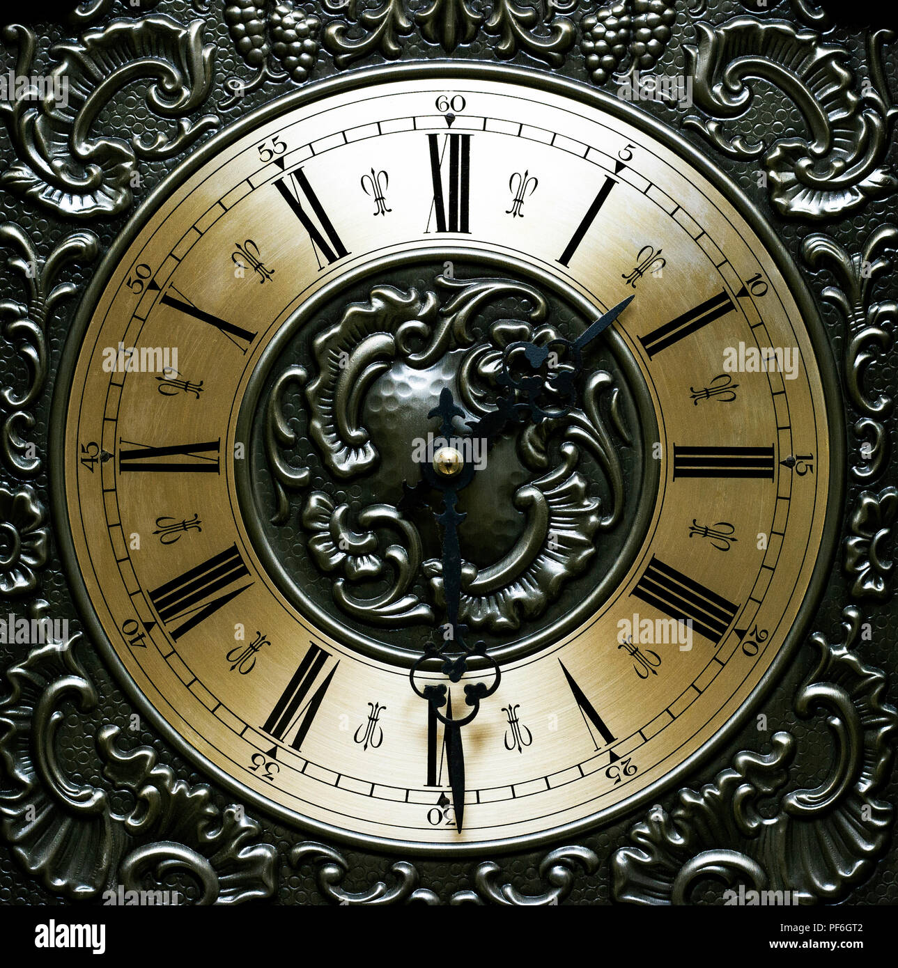 Time concept, old clock, watch dial Stock Photo - Alamy