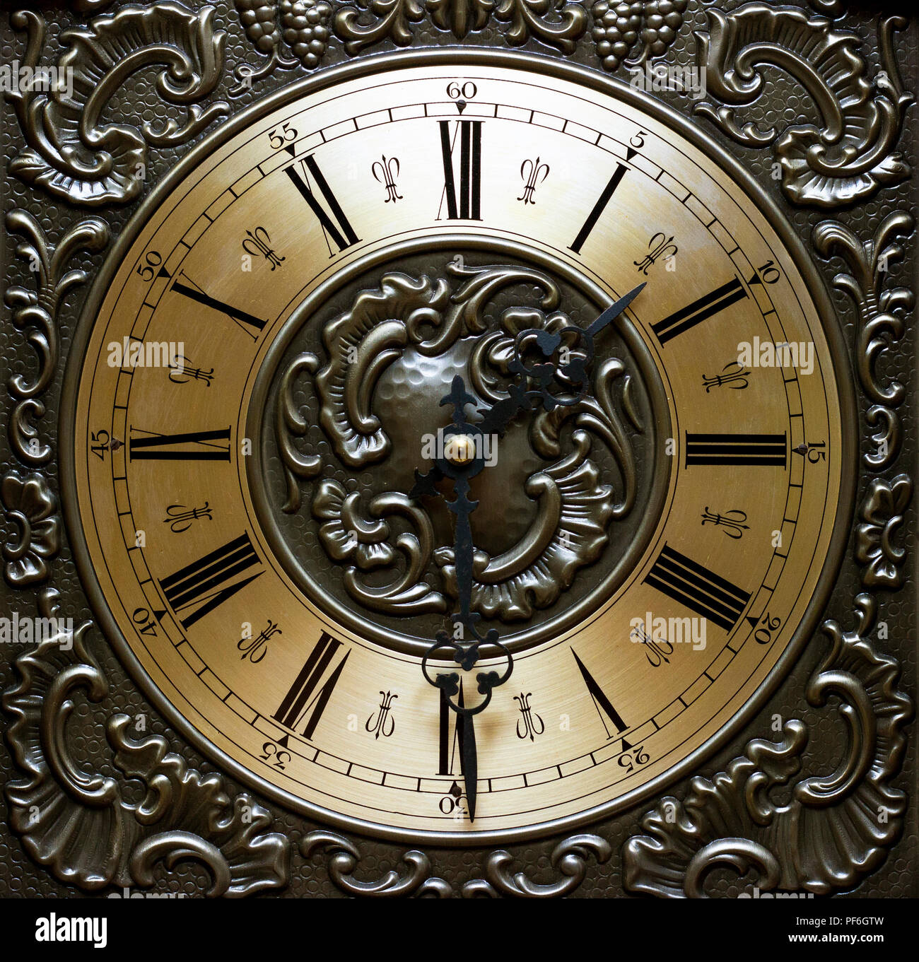 Time concept, old clock, watch dial Stock Photo - Alamy