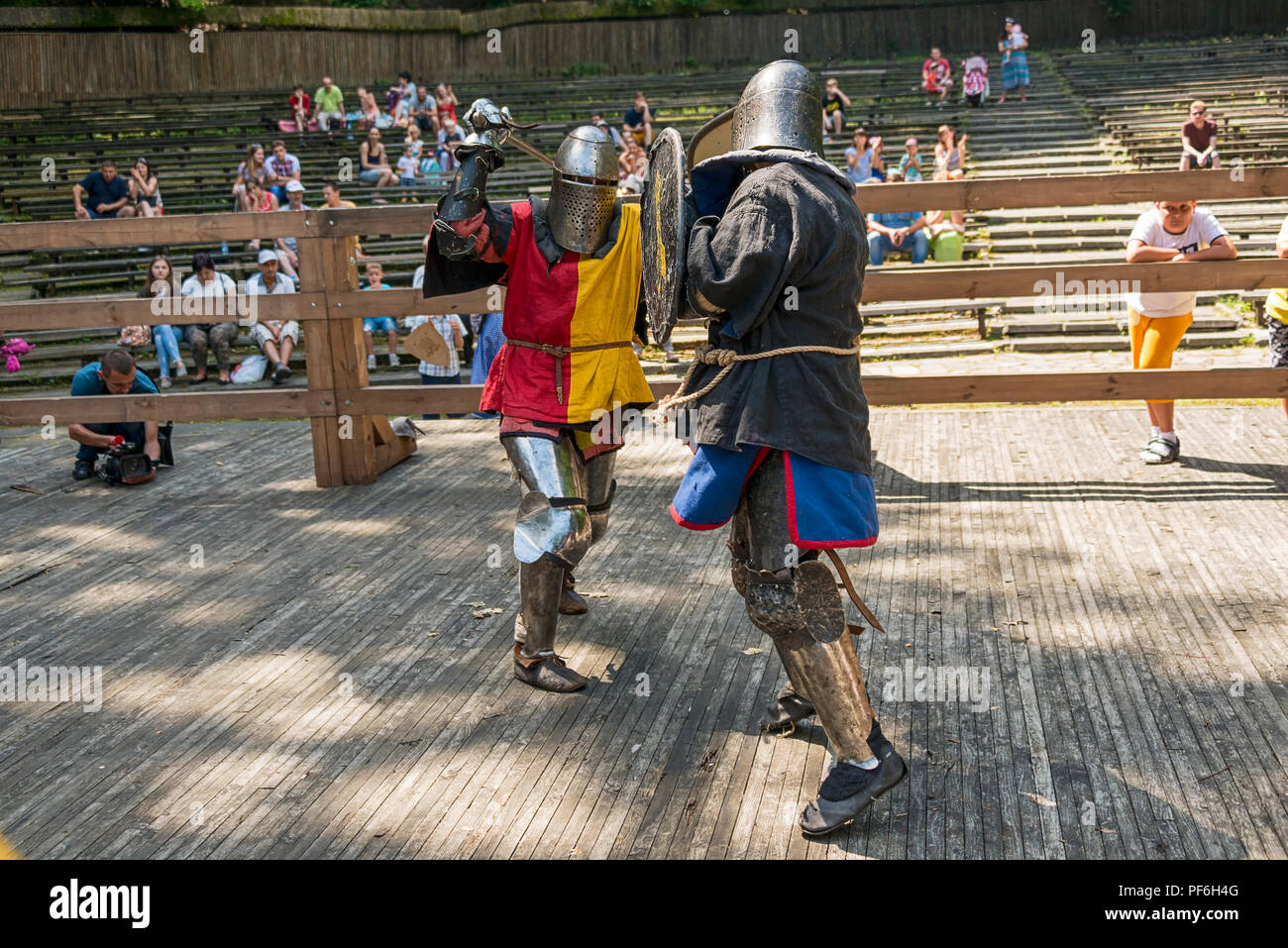 Lviv , Ukraine – august , 04, 2018: Festival of medieval history and ...