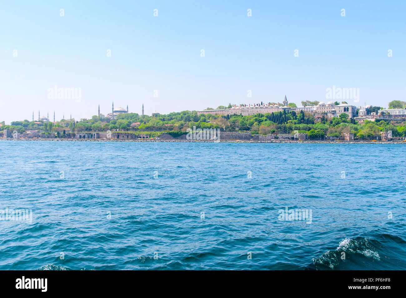 Topkapi palace, Blue mosque and Hagia Sophia before marmara sea ...