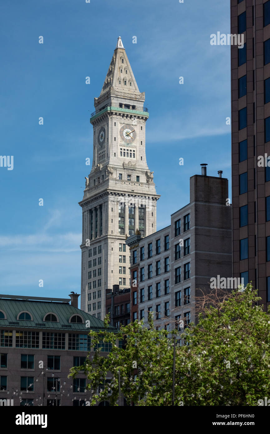 Photo of the Boston Custom House Tower Stock Photo - Alamy