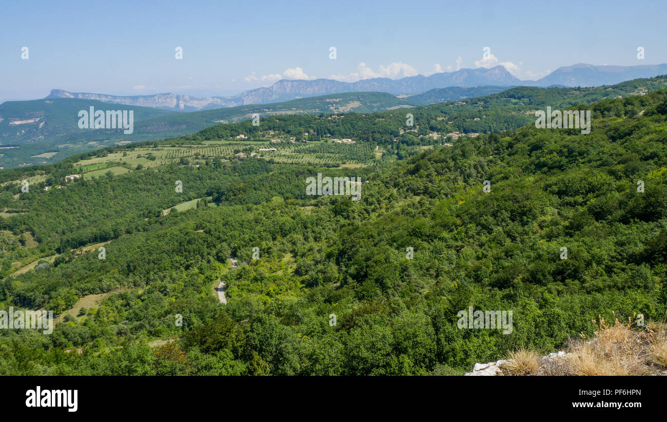 Panoramic view of the Drome region, France Stock Photo - Alamy