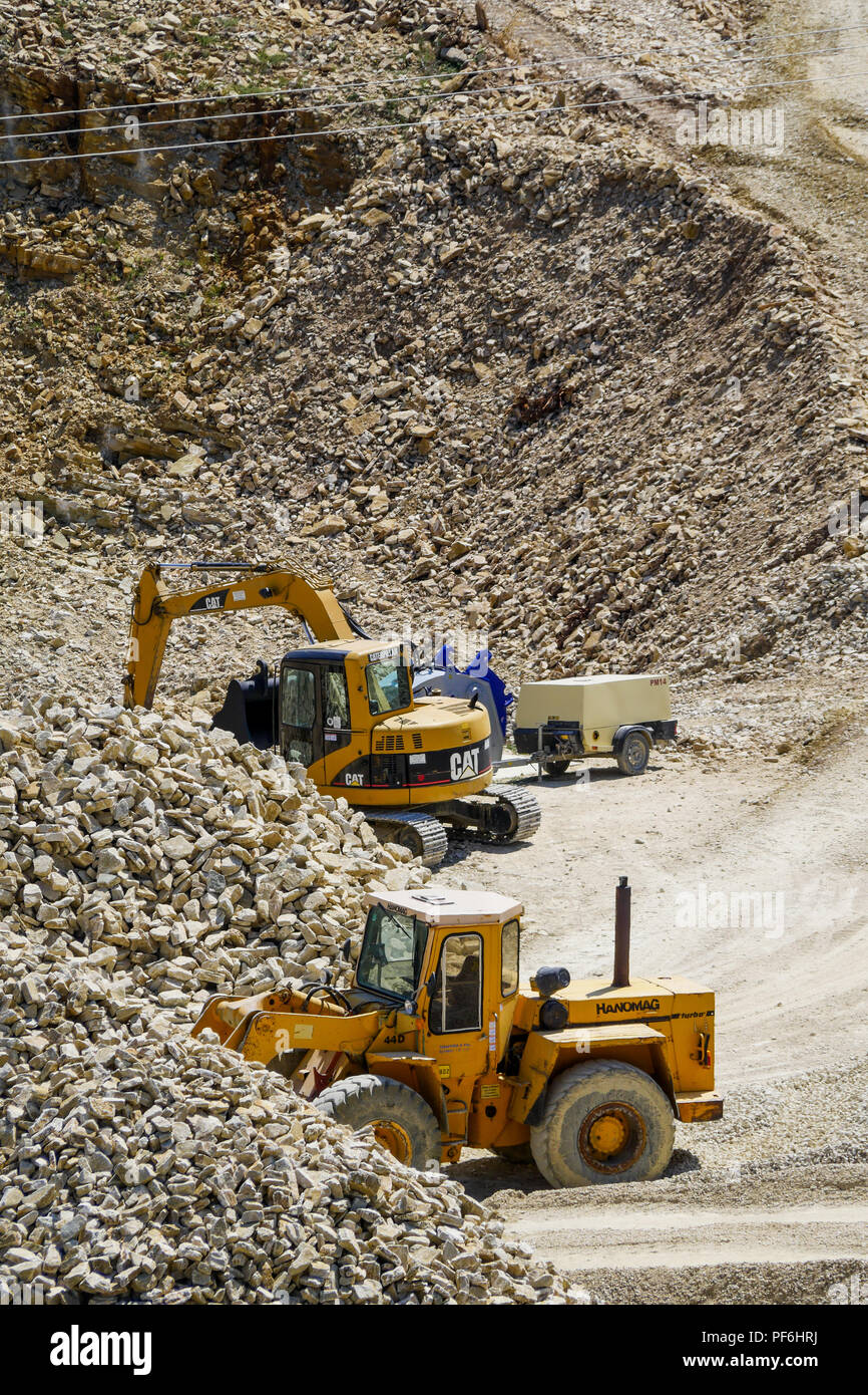 Stone quarry, Eyzahut, Drome, France Stock Photo - Alamy