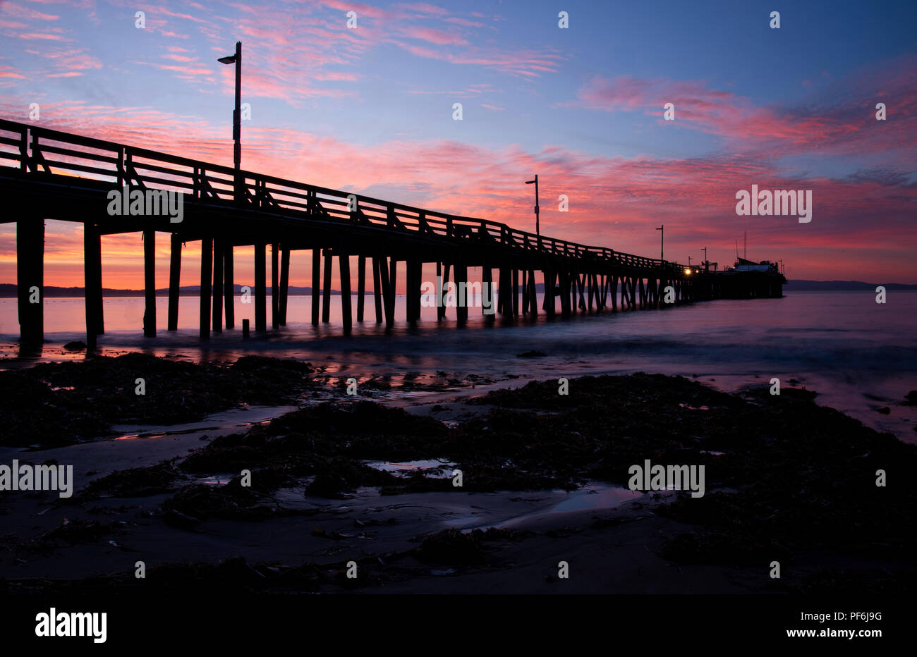 Capitola Wharf morning winter sky, Capitola, California Stock Photo - Alamy
