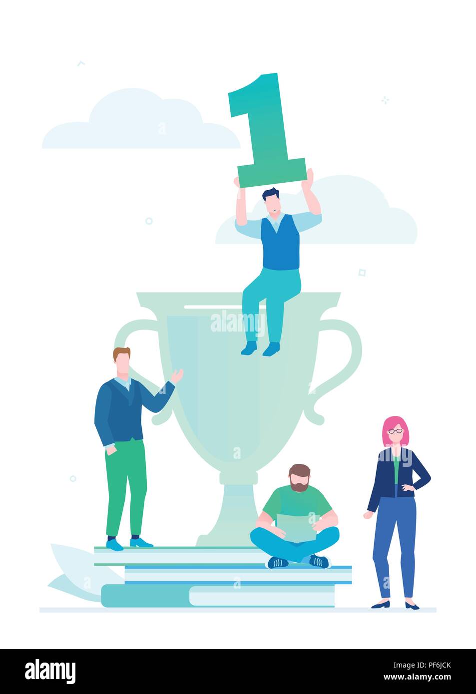 Leadership - modern flat design style colorful illustration Stock ...