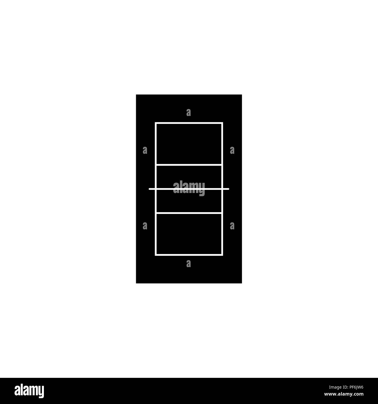Volleyball Field Scheme. Volleyball Field icon white on a black ...
