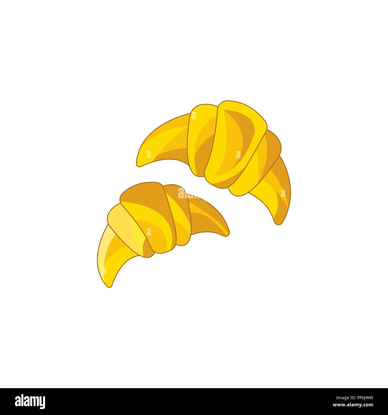 Color vector illustration. Croissants icon on a white background Stock ...