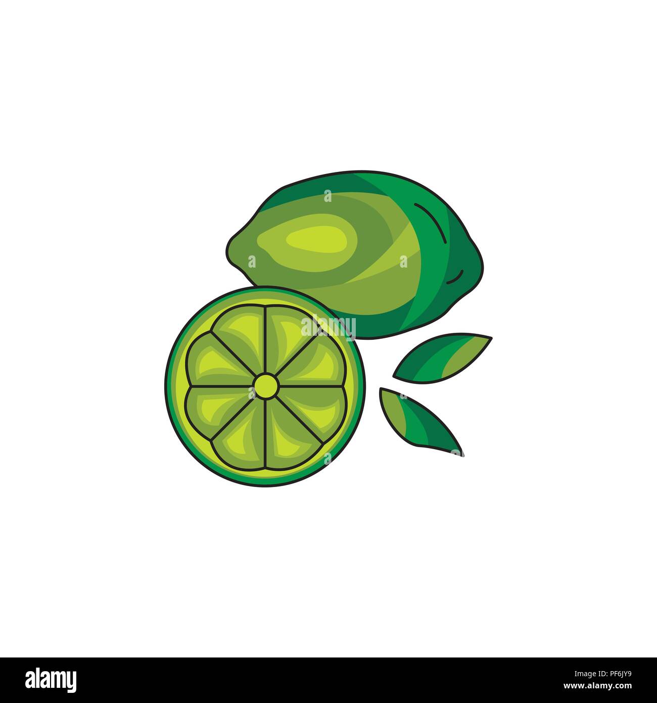 Cocktail lime slice cartoon icon hi-res stock photography and images ...