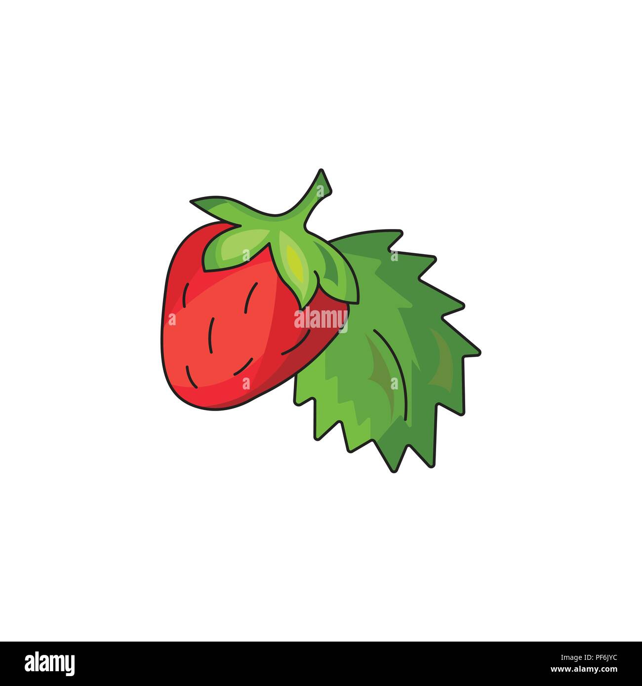 Strawberry vector icon on a white background Stock Vector Image & Art ...