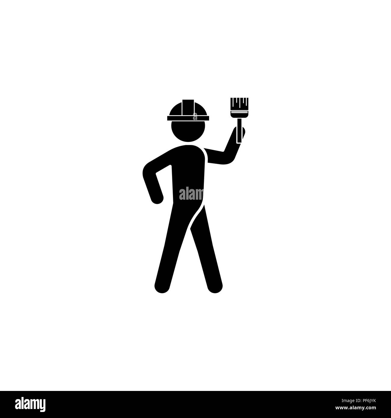 Builder man male in Black and White Stock Photos & Images - Alamy