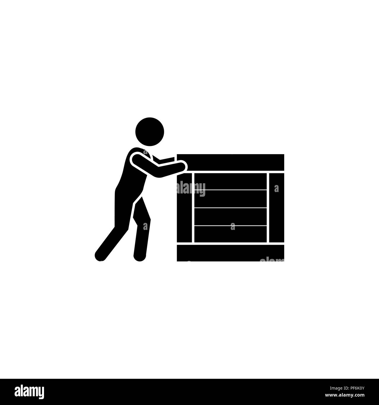 Man pushes Black and White Stock Photos & Images - Alamy