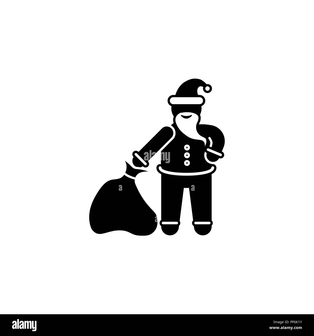 Face santa claus on Black and White Stock Photos & Images - Alamy