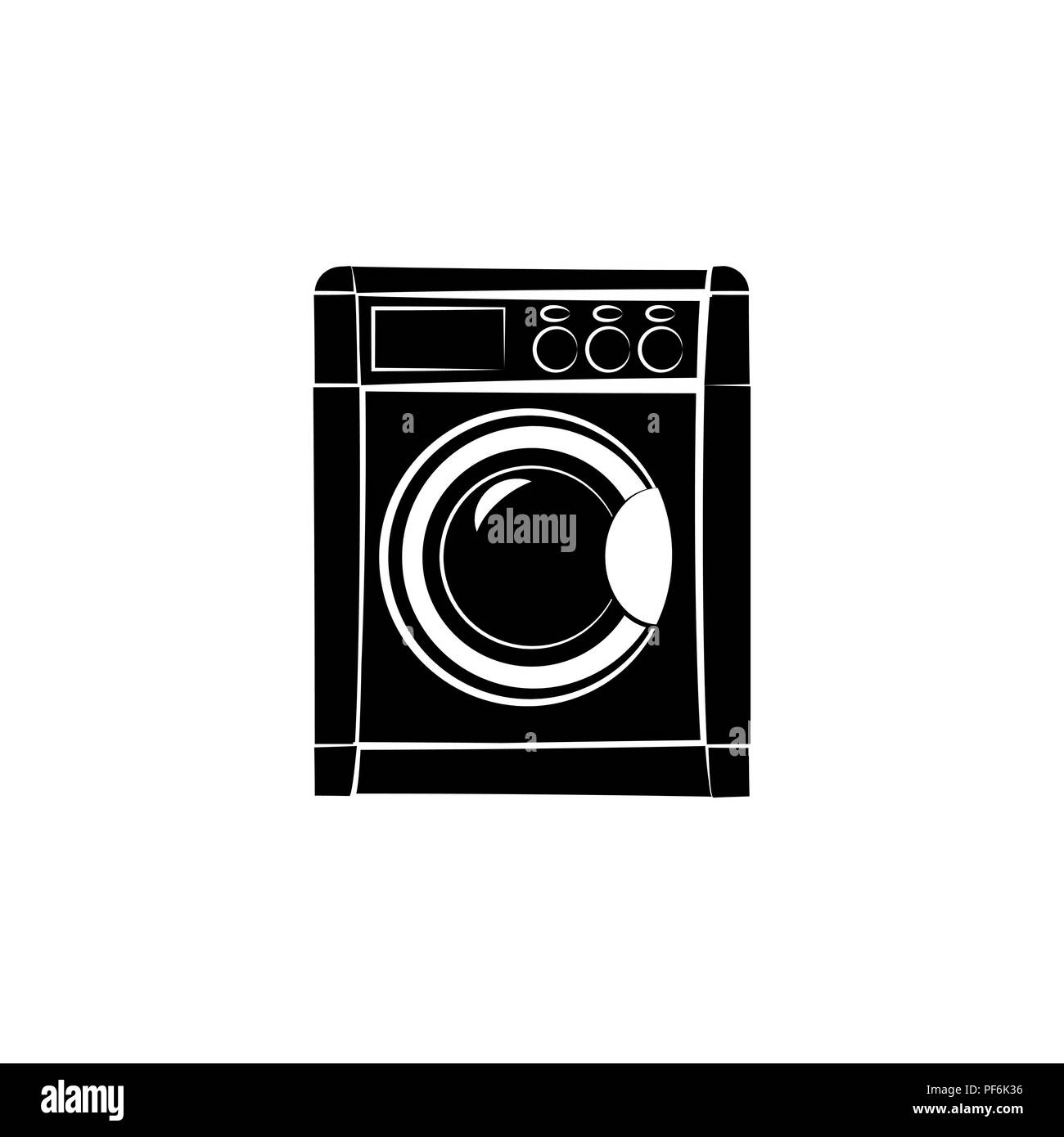 Washer icon vector black on white background Stock Vector Image & Art ...