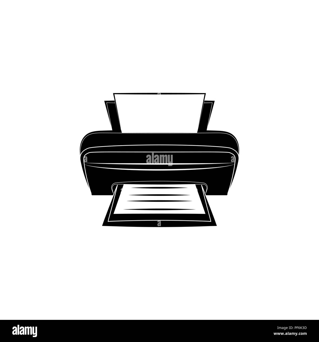 Printer icon vector black on white background Stock Vector Image & Art ...
