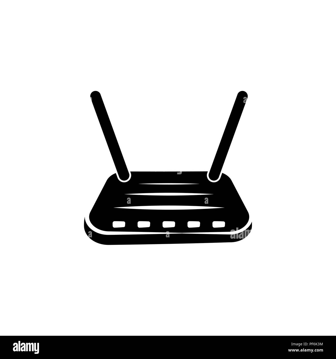 Wi-Fi router icon black on white background Stock Vector Image & Art ...