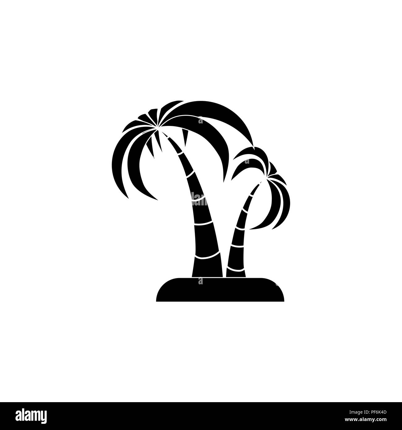 Palm trees icon black on white background Stock Vector Image & Art - Alamy