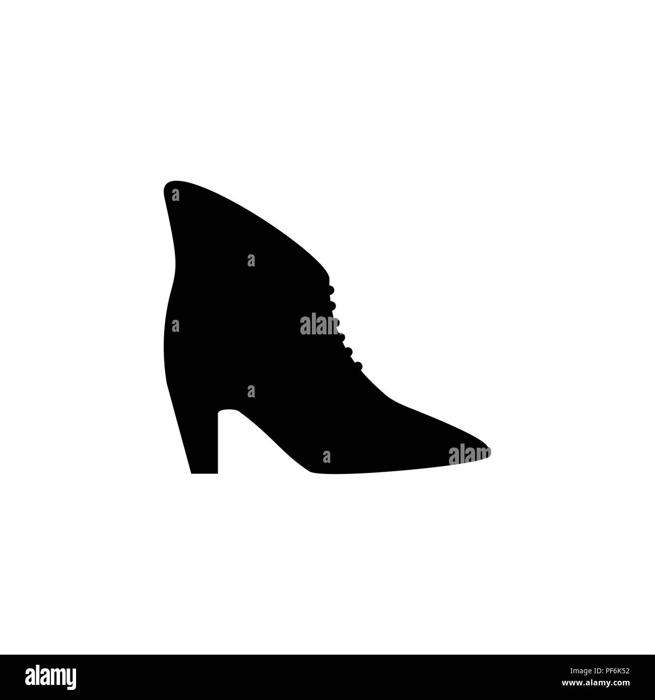 Women's high heel boots icon black on white background Stock Vector ...