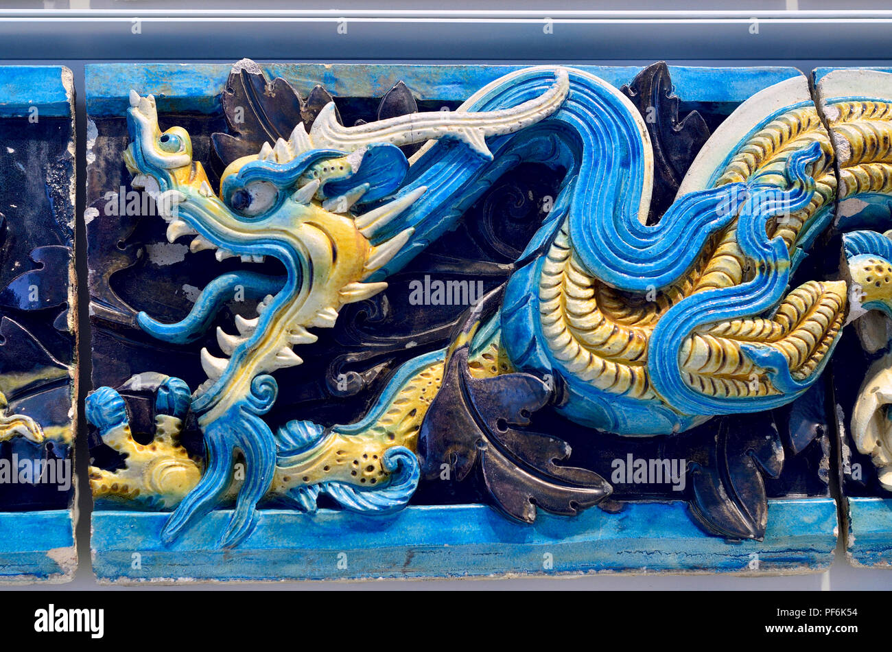 Glazed dragon tiles, late Ming Dynasty (1488-1644) Shanxi province ...