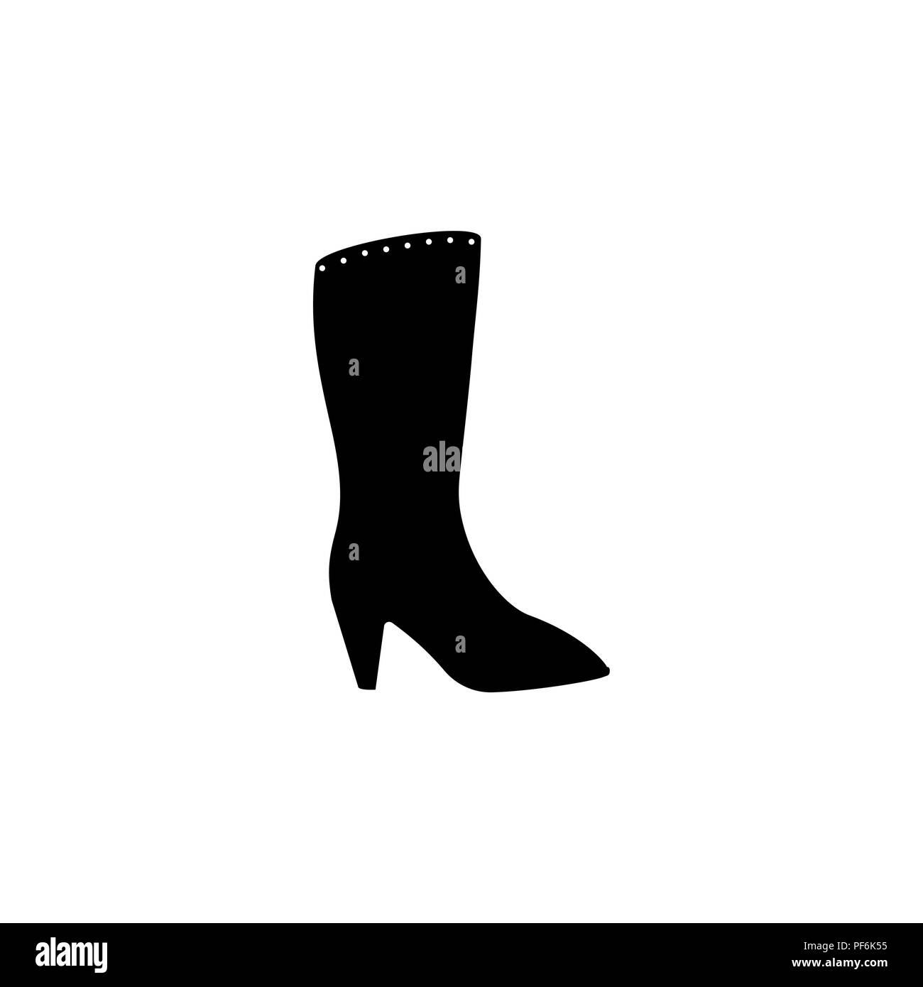 Women's high heel boots icon black on white background Stock Vector ...