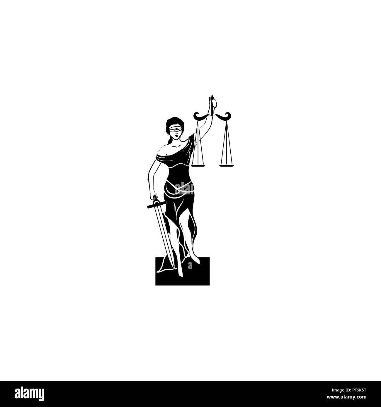 Themis icon vector black on white background Stock Vector Image & Art ...