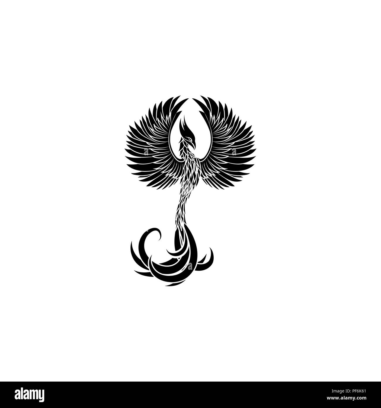 Phoenix icon vector black on white background Stock Vector Image & Art ...