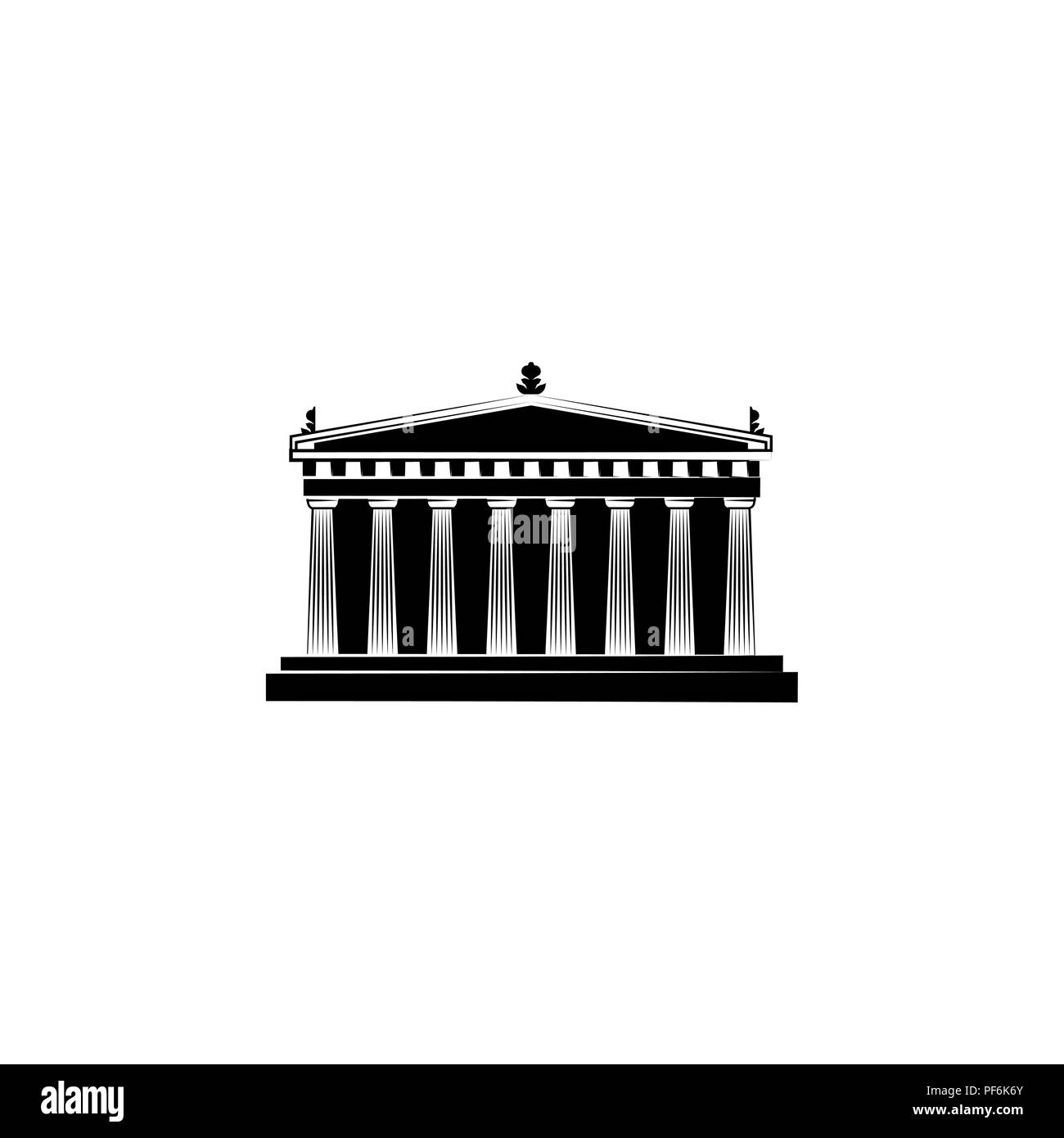 World Attractions. Parthenon black on white background Stock Vector Image & Art - Alamy