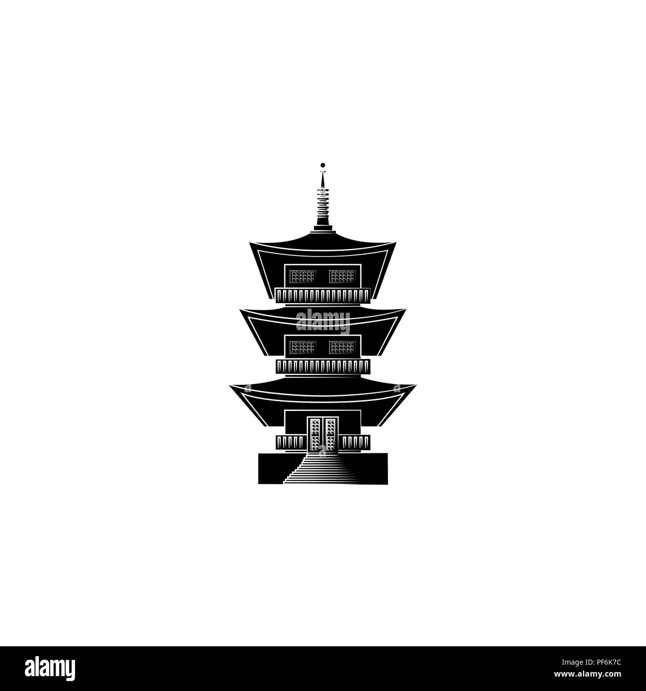 World Attractions. Temple of Kofuku-Dzi in Japan. Japanese temple Stock ...