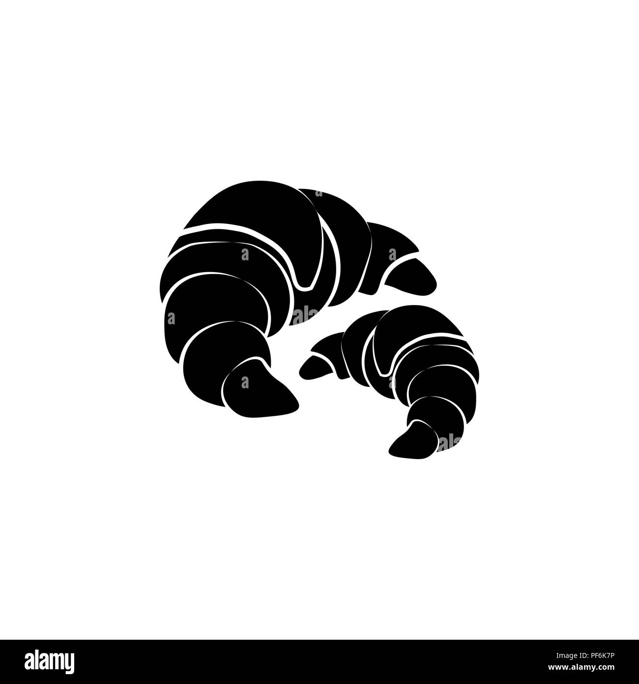 Croissant icon cartoon Black and White Stock Photos & Images - Alamy