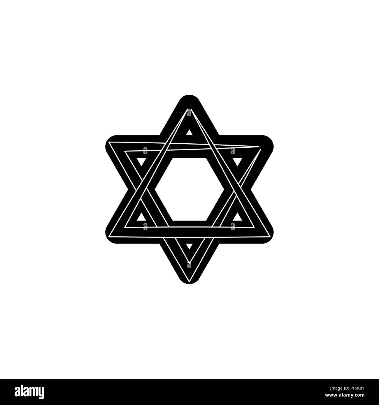 Sign israel icon israeli graphic judaic biblical Black and White Stock ...