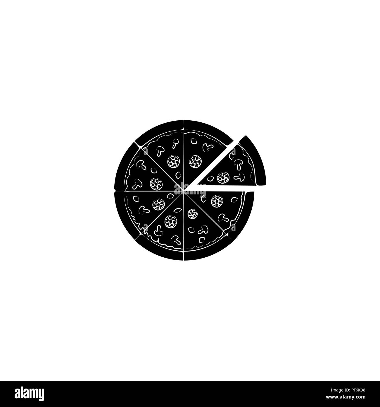 Pizza Vector Black