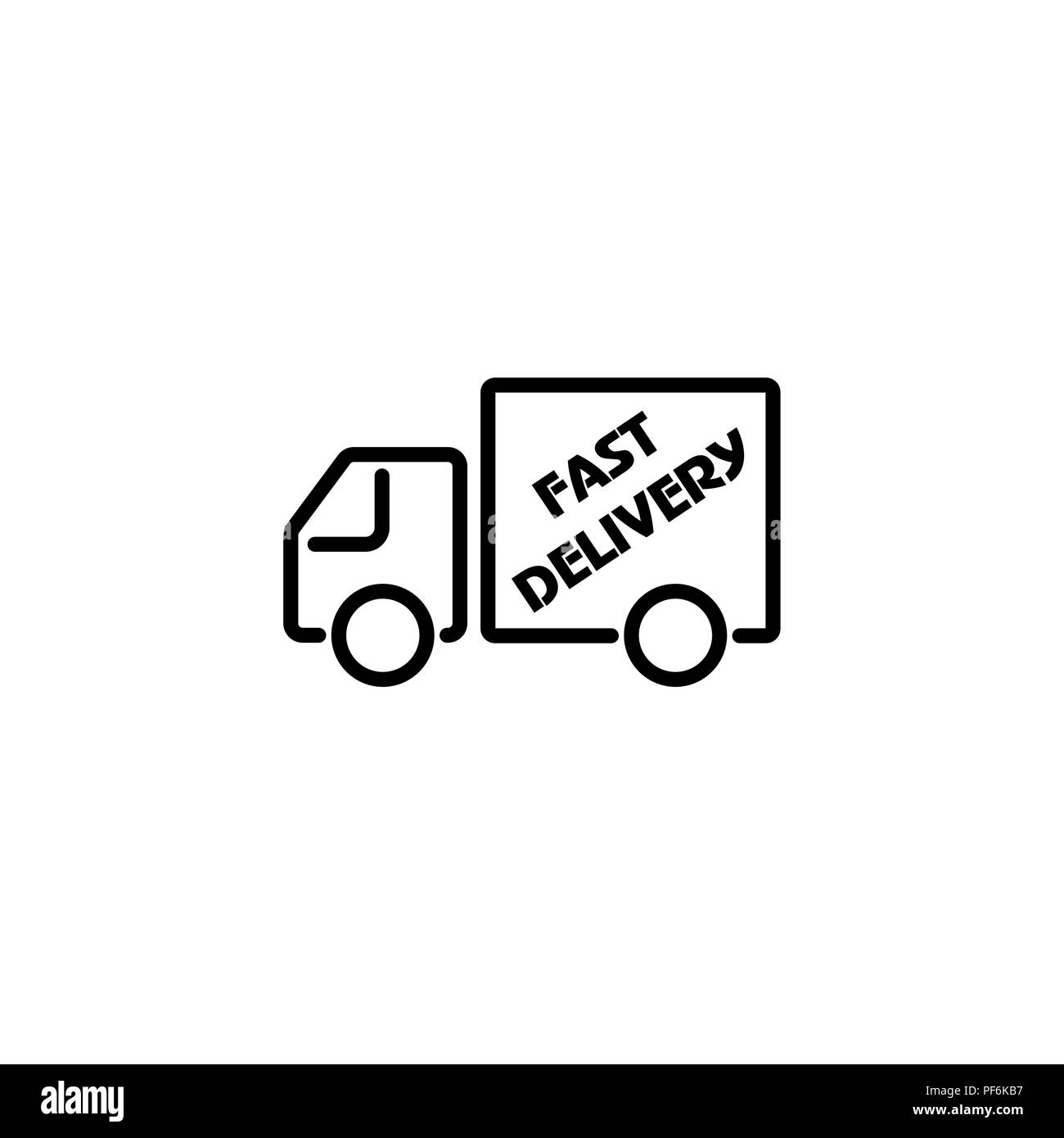 Goods carrier lorry Stock Vector Images - Alamy
