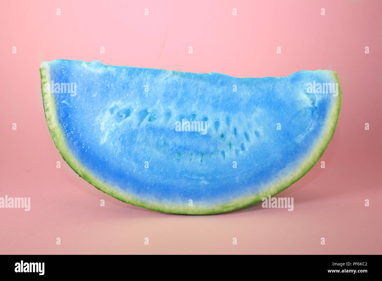 Blue watermelon slice on studio background. Blue fruit Stock Photo - Alamy
