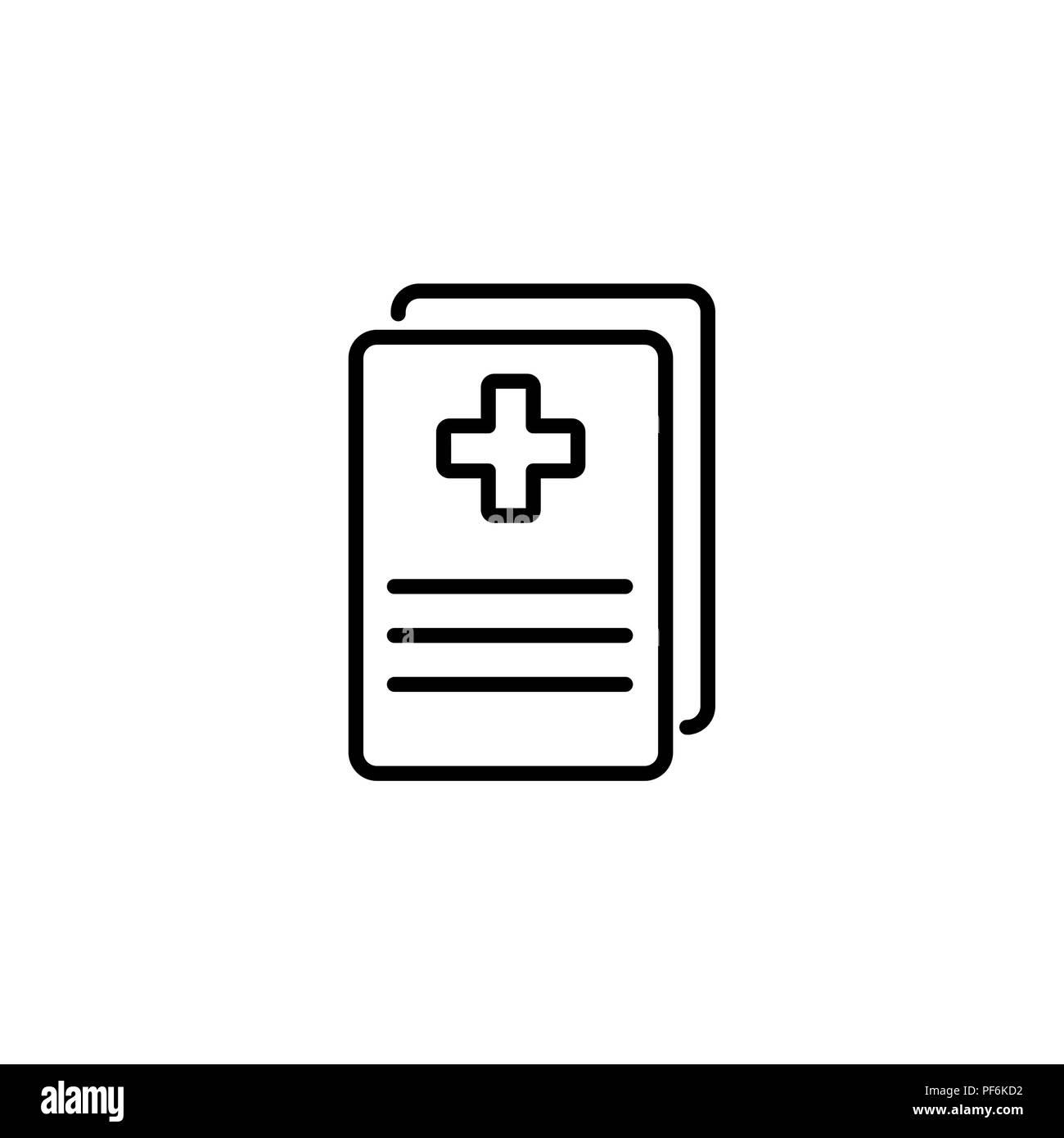 Web line icon. Medical forms, medical certificate Stock Vector Image ...
