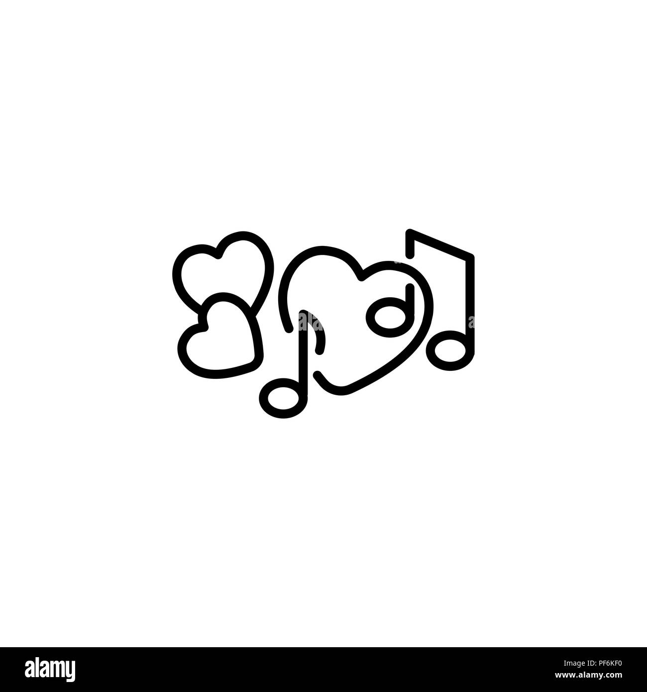Heart shape musical notes pattern hi-res stock photography and images ...