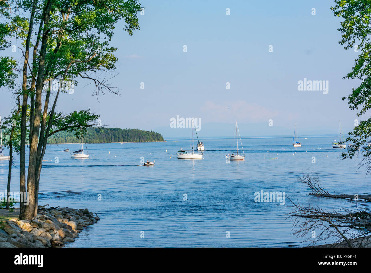 The Salmon River flowing out into Lake Champlain Stock Photo - Alamy