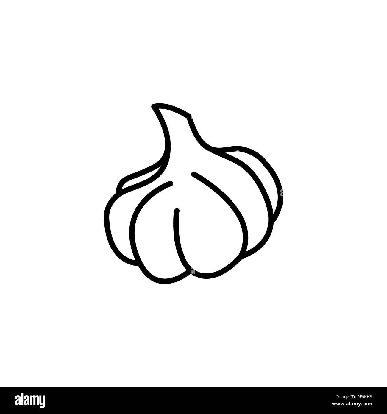 Black white cartoon illustration garlic Cut Out Stock Images & Pictures ...