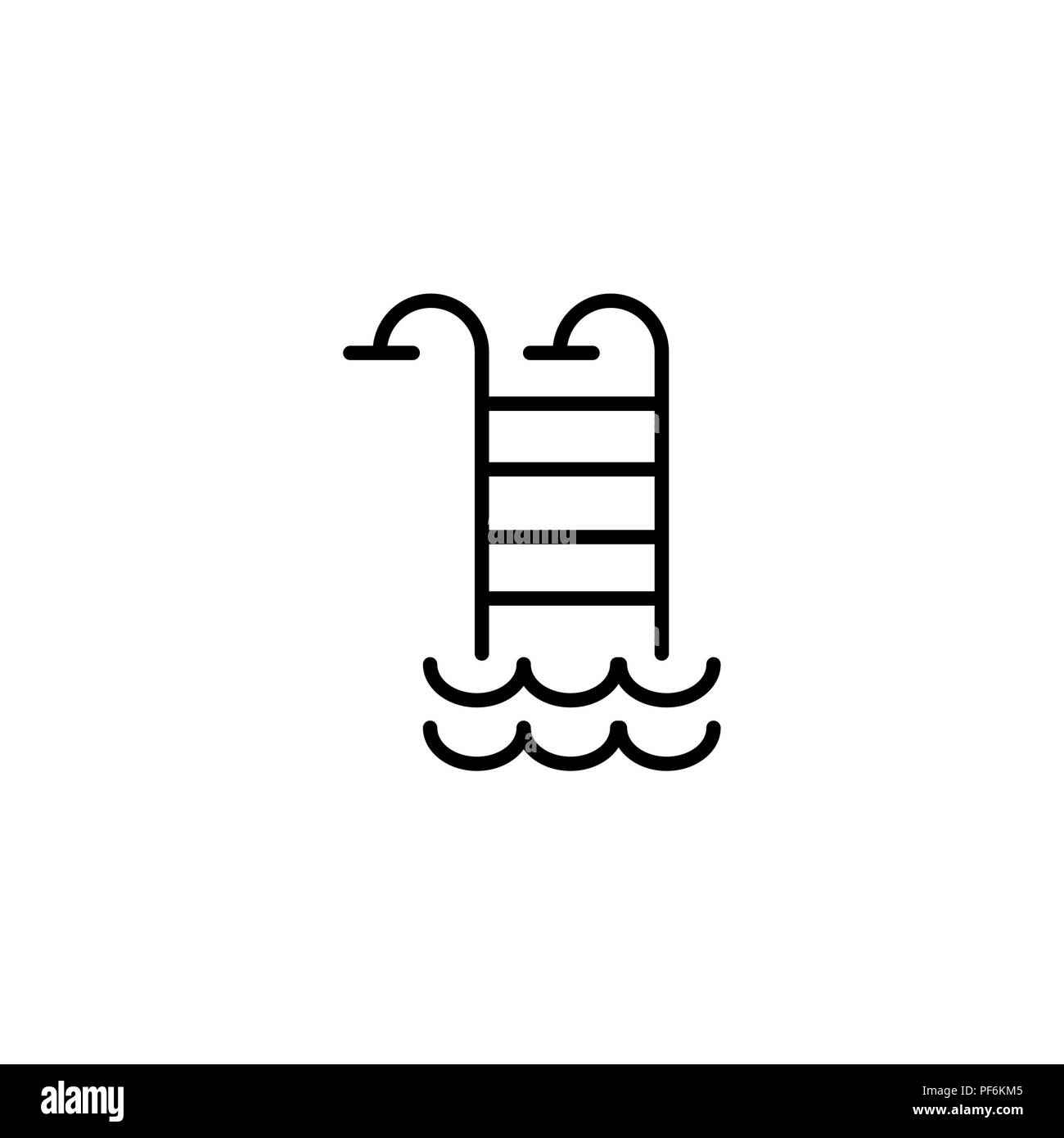 Stairs swimming pool Stock Vector Images - Alamy