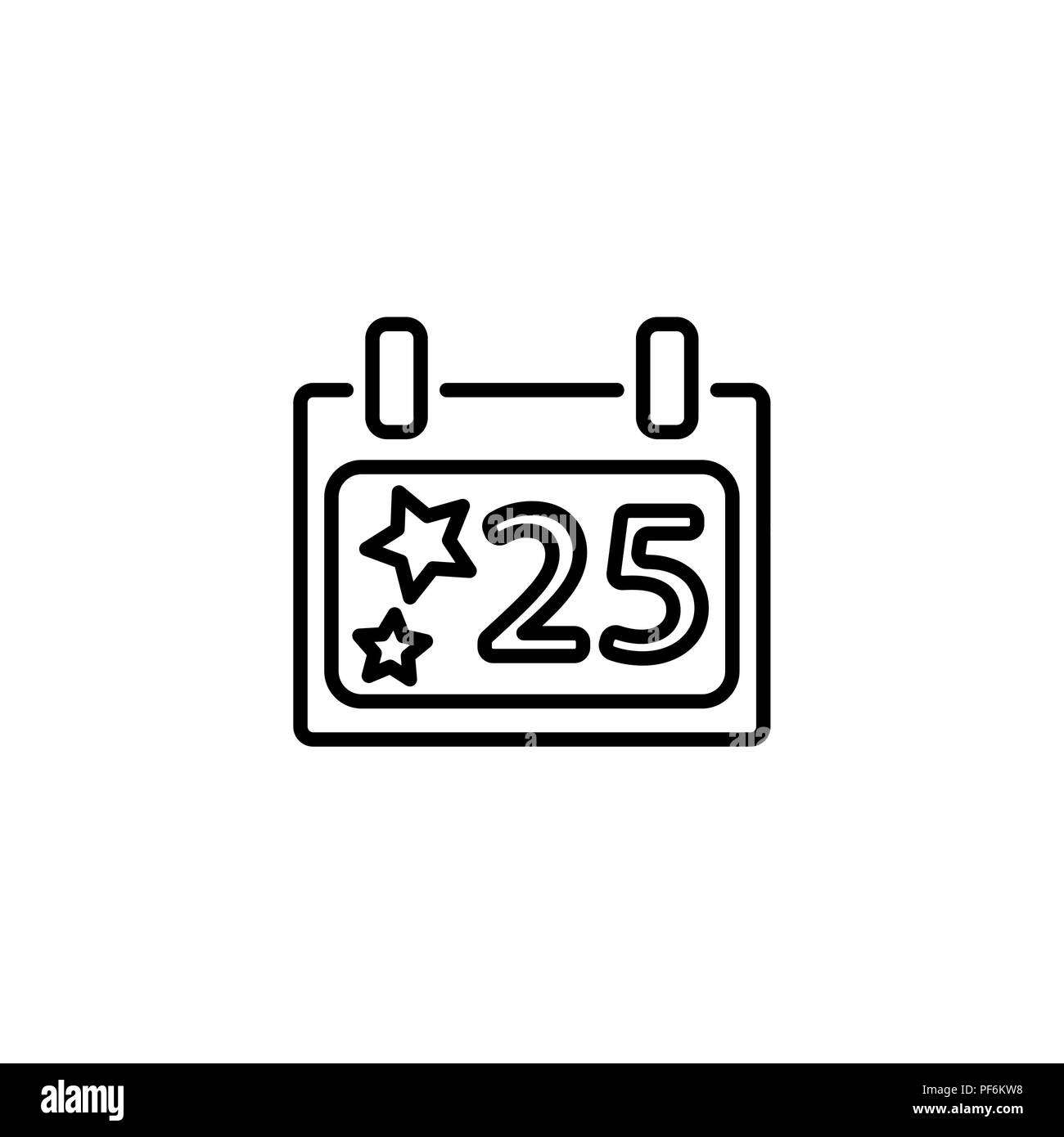 25th december calendar Black and White Stock Photos & Images - Alamy