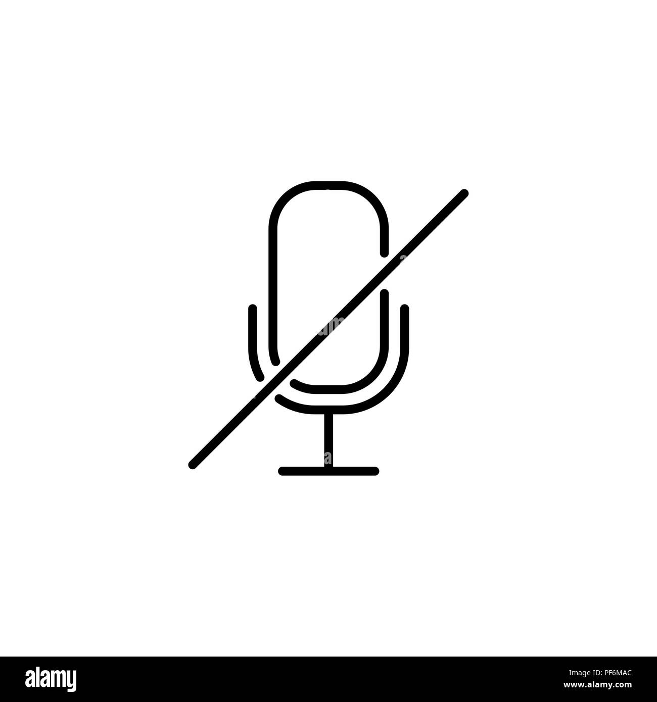 Web icon. Mute. vector illustration black on white background Stock ...