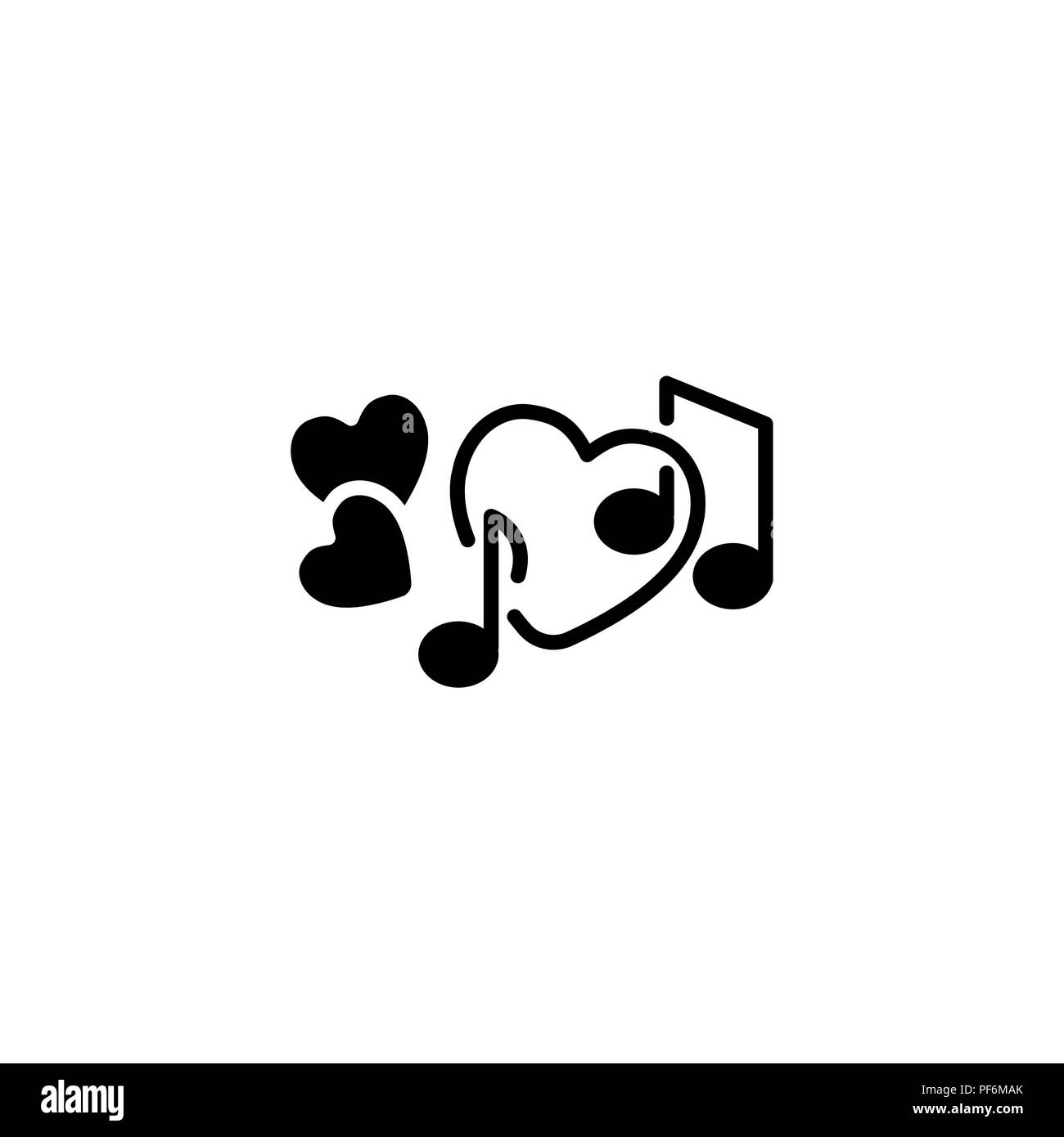 Heart shape musical notes pattern hi-res stock photography and images ...