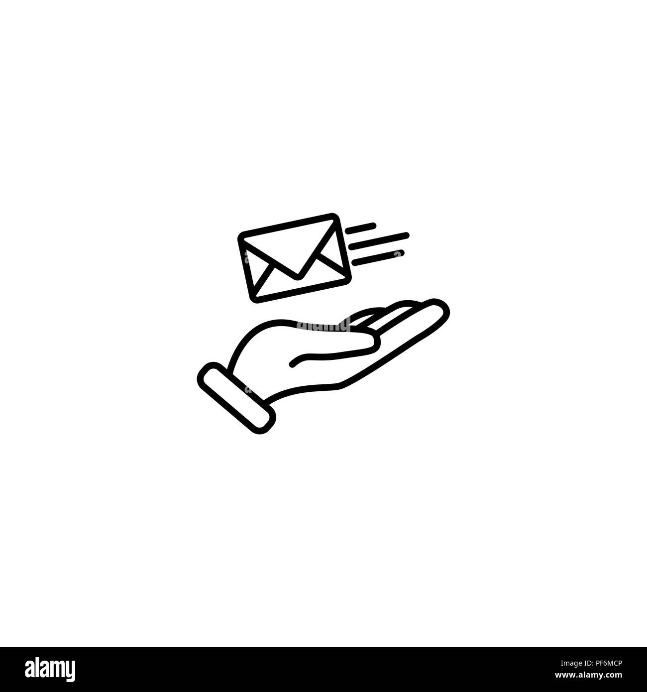 Post letter envelope hand Black and White Stock Photos & Images - Alamy
